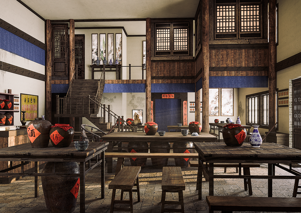 童年场景还原：同福客栈 - 作品画廊 - D5渲染器官方社区