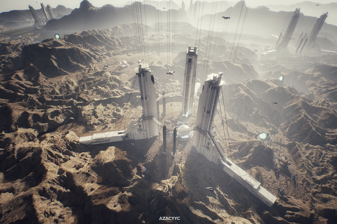 「场景列车」Vol.240丨SKYLOOP-天环系列 沙漠概念场景@LINK - 场景列车 - D5渲染器官方社区