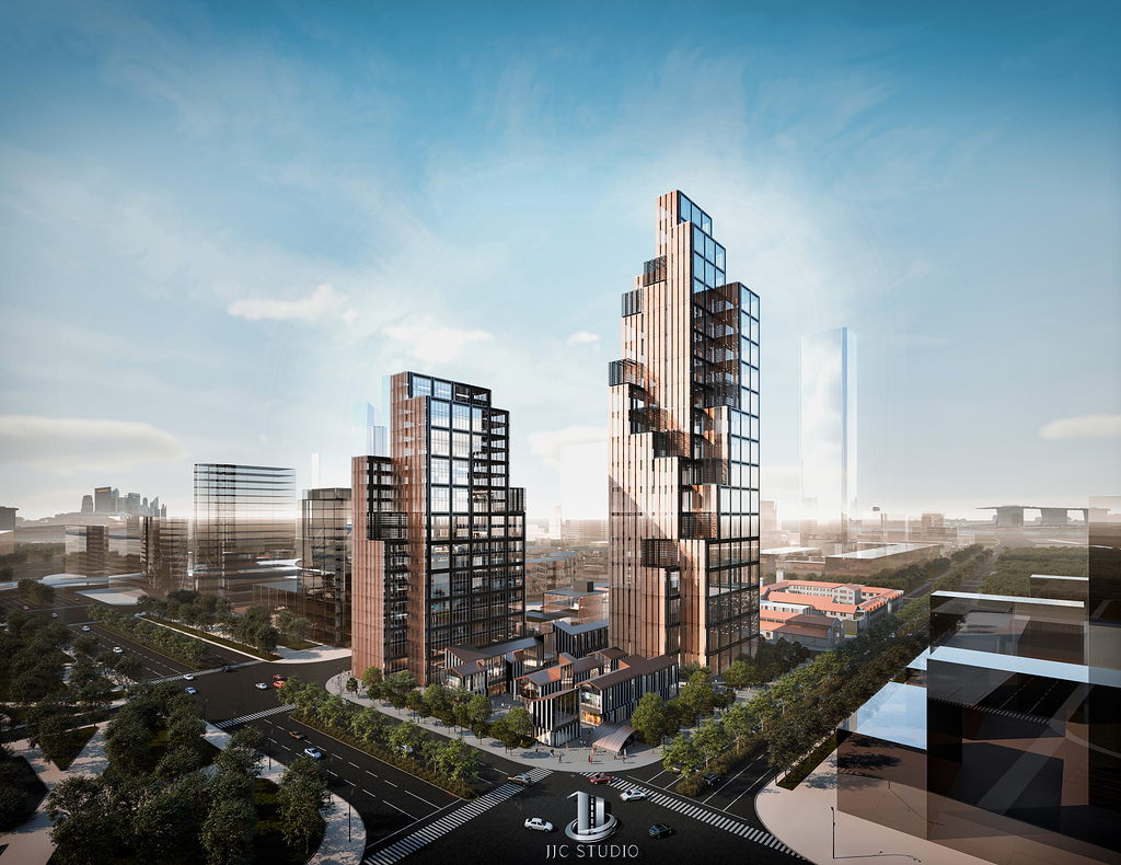 高层 办公大楼 - 作品画廊 - D5渲染器官方社区