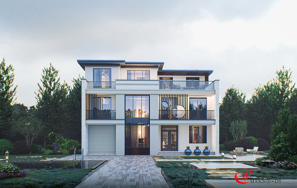 第一次用D5做个小别墅练习 - 作品画廊 - D5渲染器官方社区