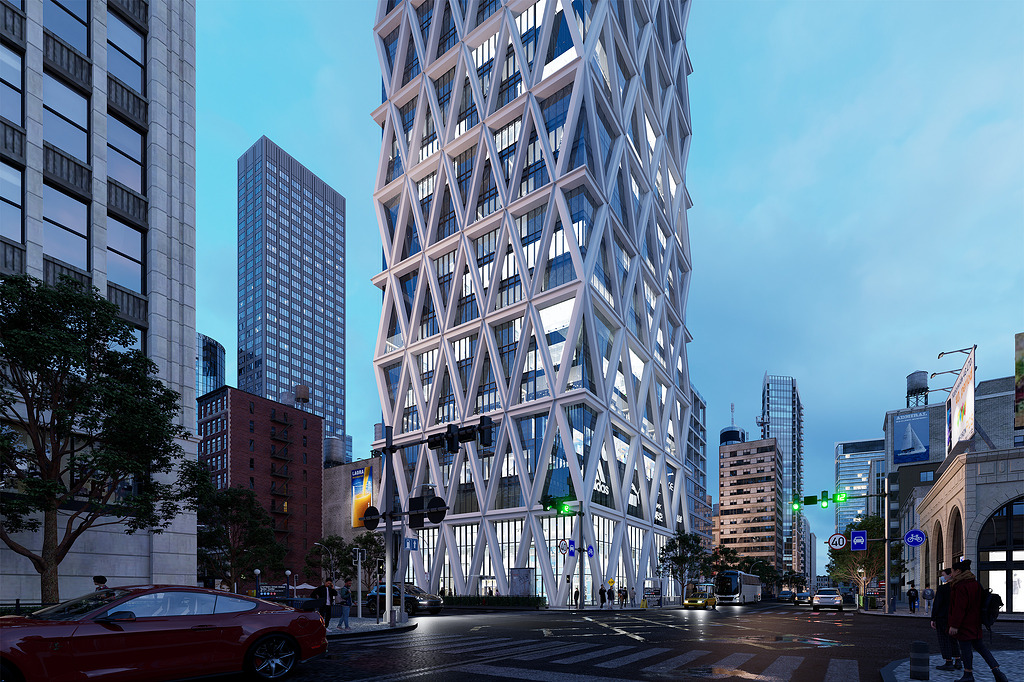 D5渲染器商业办公楼街景练习 - 作品画廊 - D5渲染器官方社区