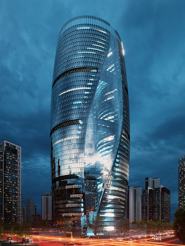 丽泽soho夜景尝试 - 作品画廊 - D5渲染器官方社区